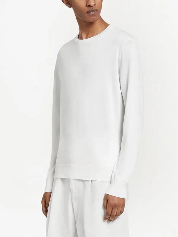Zegna Cashseta Crew-neck Jumper - White