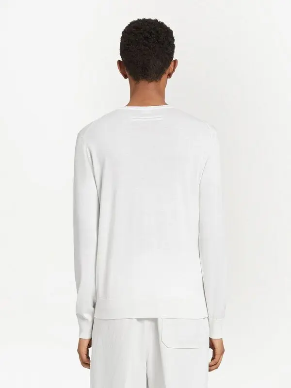 Zegna Cashseta Crew-neck Jumper - White