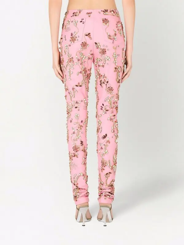 Dolce & Gabbana Embellished Leather Trousers