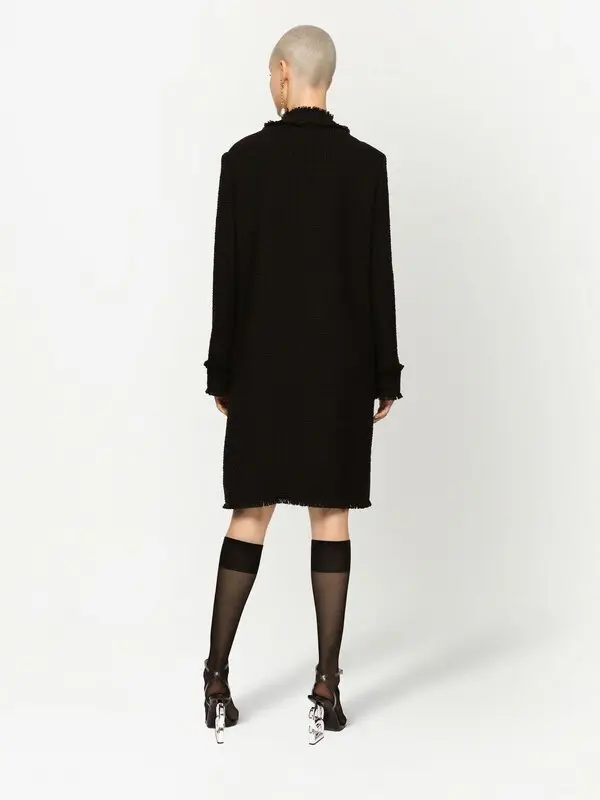 Dolce & Gabbana Single-breasted Tweed Coat