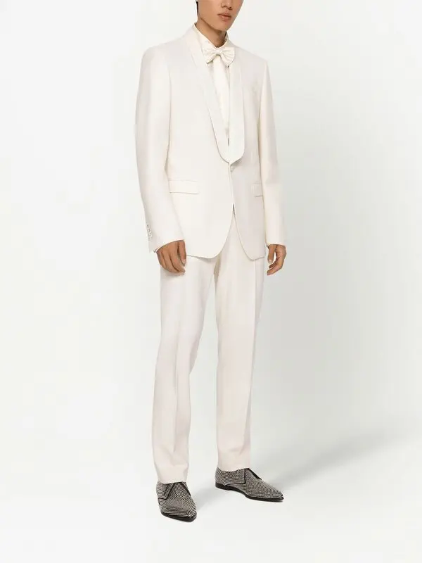 Dolce & Gabbana Stretch-wool Tuxedo Trousers - Neutrals