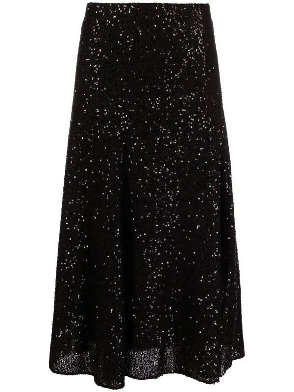 Brunello Cucinelli Sequinned A-line Midi Skirt