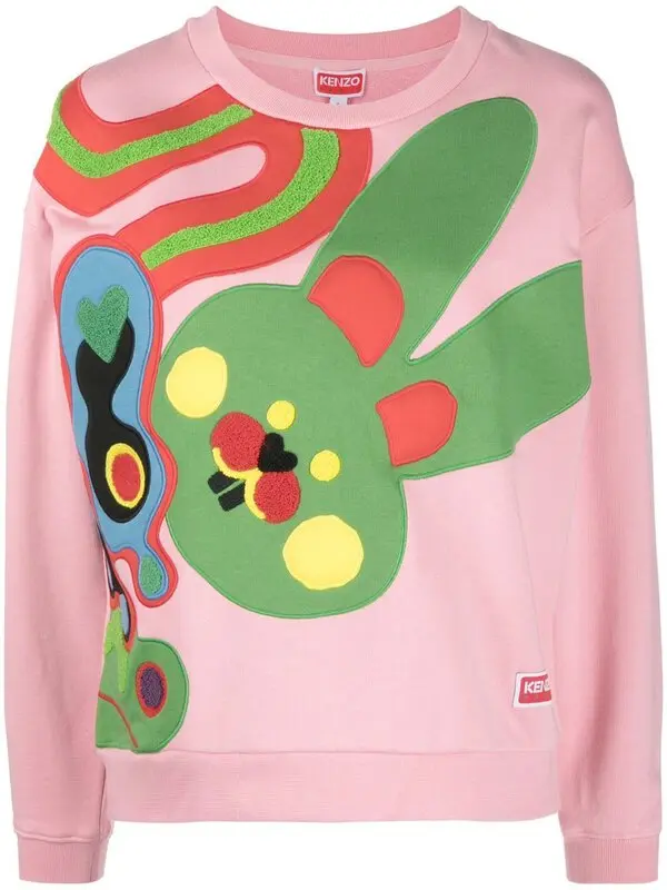 Kenzo Motif-embroidered Sweatshirt - Pink