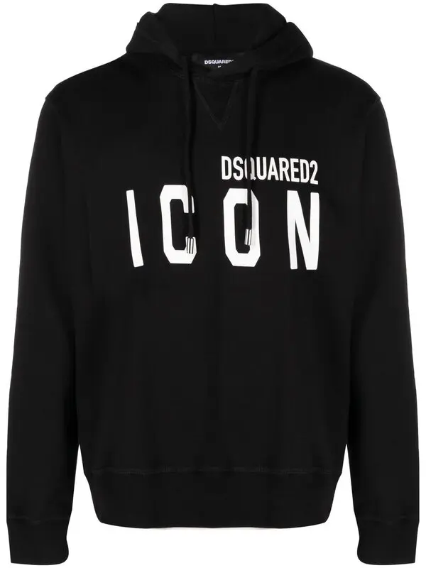 Dsquared2 Logo-print Cotton Hoodie - Black