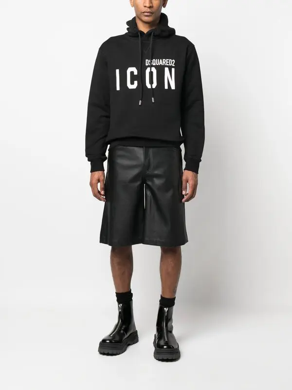 Dsquared2 Logo-print Cotton Hoodie - Black