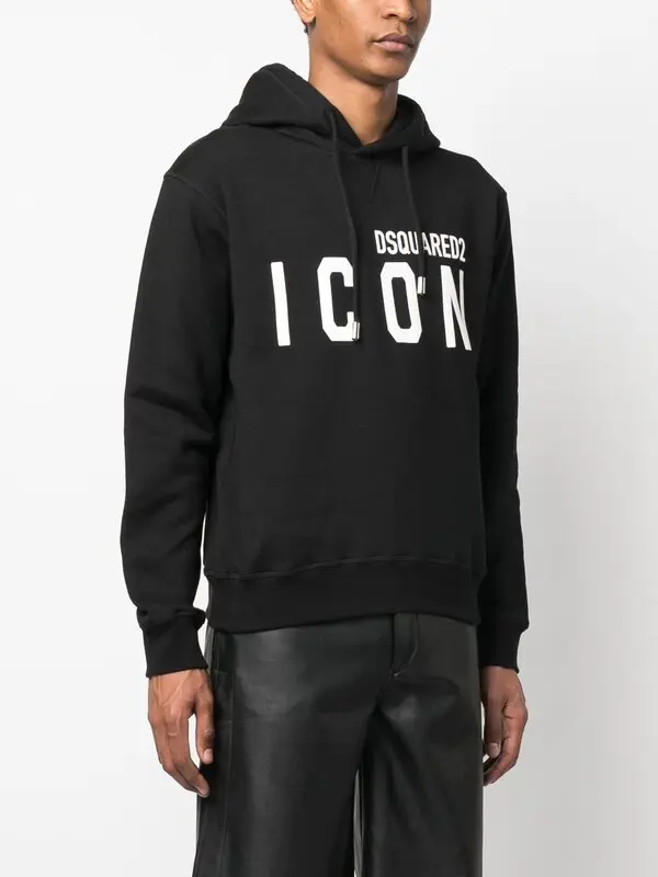 Dsquared2 Logo-print Cotton Hoodie - Black