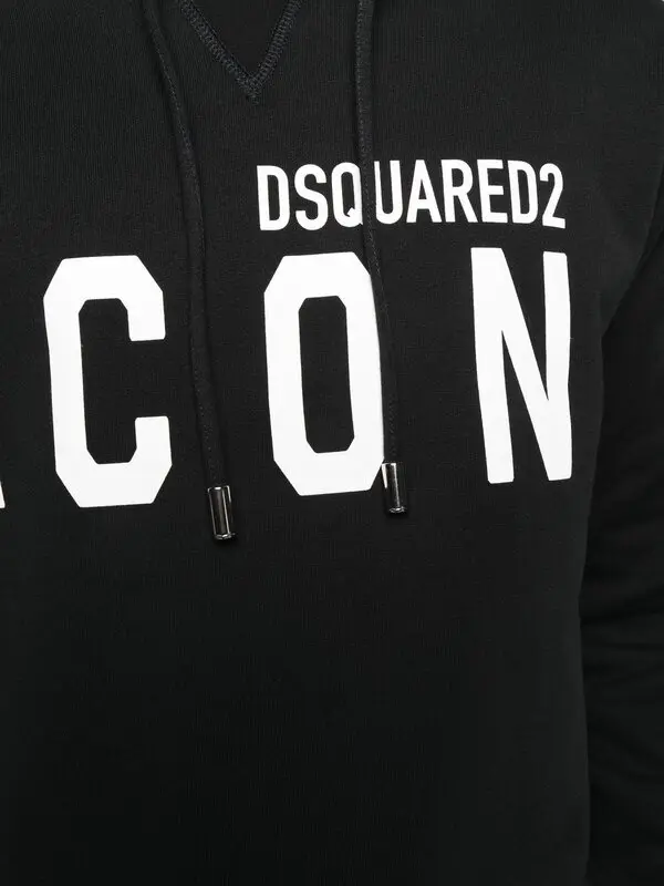 Dsquared2 Logo-print Cotton Hoodie - Black