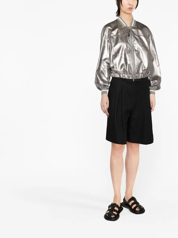 Brunello Cucinelli Metallic Bomber Jacket