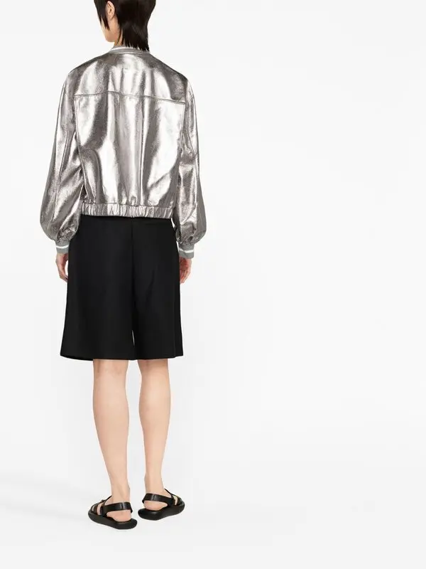 Brunello Cucinelli Metallic Bomber Jacket