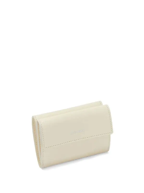 JIL SANDER Logo-embroidered Leather Purse