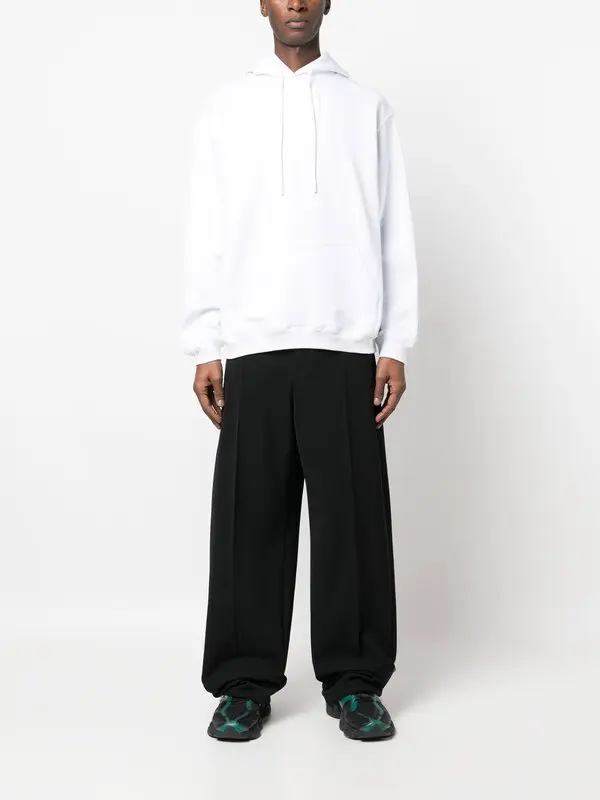 VTMNTS Barcode-patch Drawstring Hoodie - White