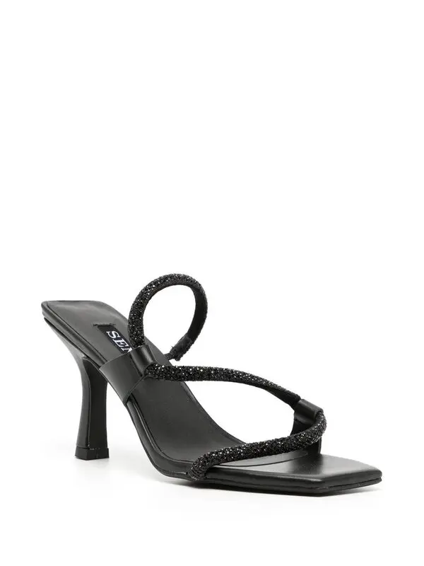 Senso Umee 90mm Square-toe Sandals - Black