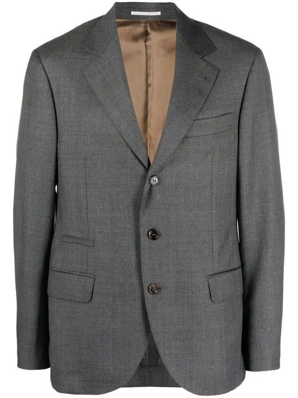 Brunello Cucinelli Single-breasted Wool Blazer