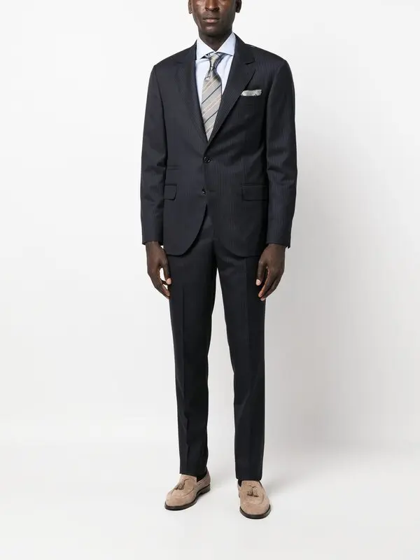 Brunello Cucinelli Chalk-stripe Virgin-wool Blazer