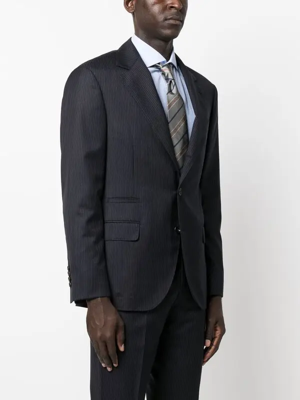 Brunello Cucinelli Chalk-stripe Virgin-wool Blazer