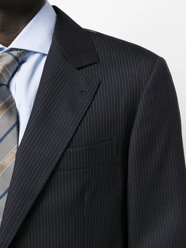 Brunello Cucinelli Chalk-stripe Virgin-wool Blazer
