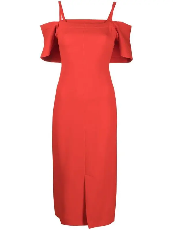 Victoria Beckham Off-shoulder Midi Dress