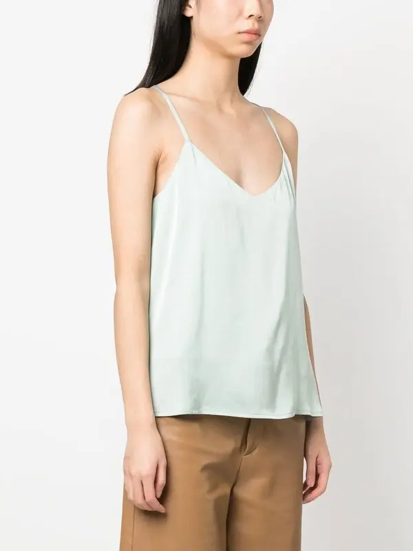 TWINSET Logo-plaque Satin Camisole - Green