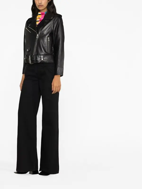STAND STUDIO Zip-up Leather Jacket