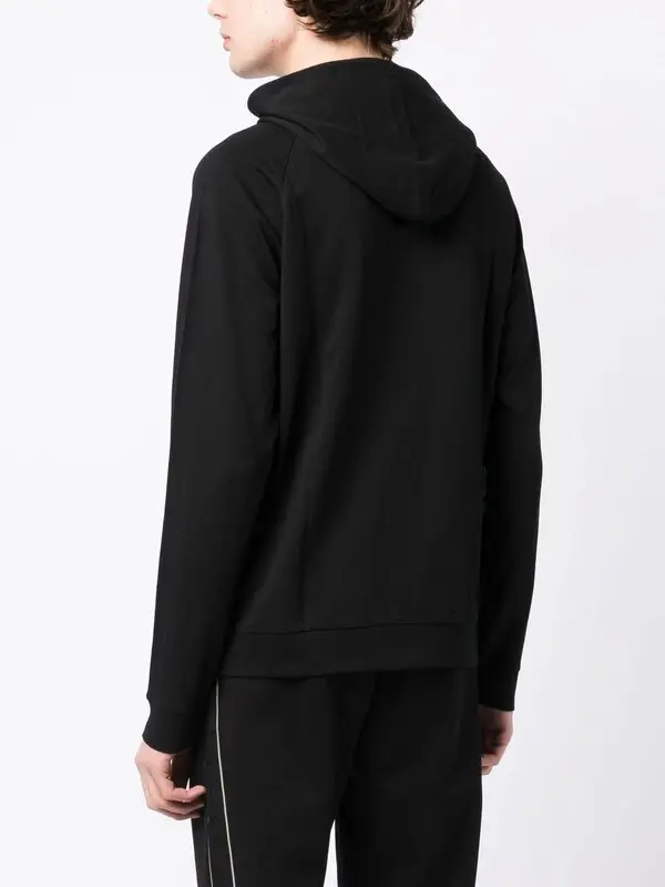 BOSS Logo-print Zip-up Hoodie