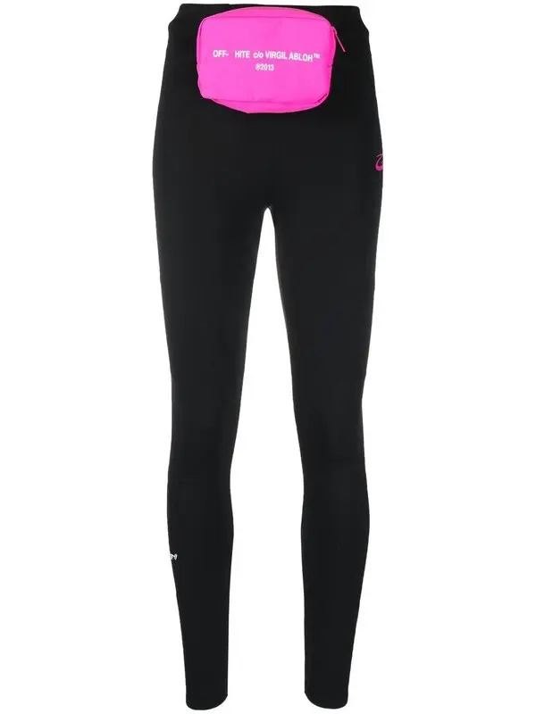 Off-White For Run Detachable-pouch Leggings - Black