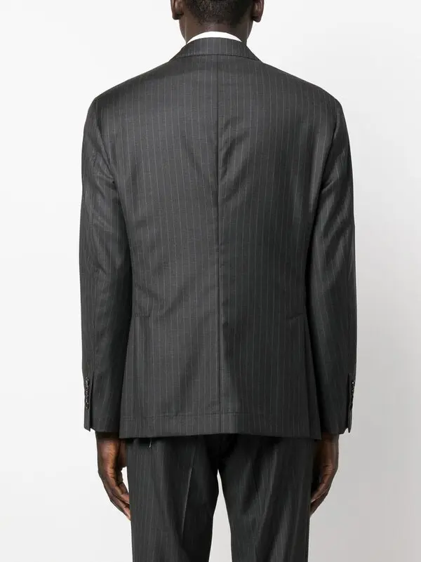 Brunello Cucinelli Chalk-stripe Virgin-wool Blazer