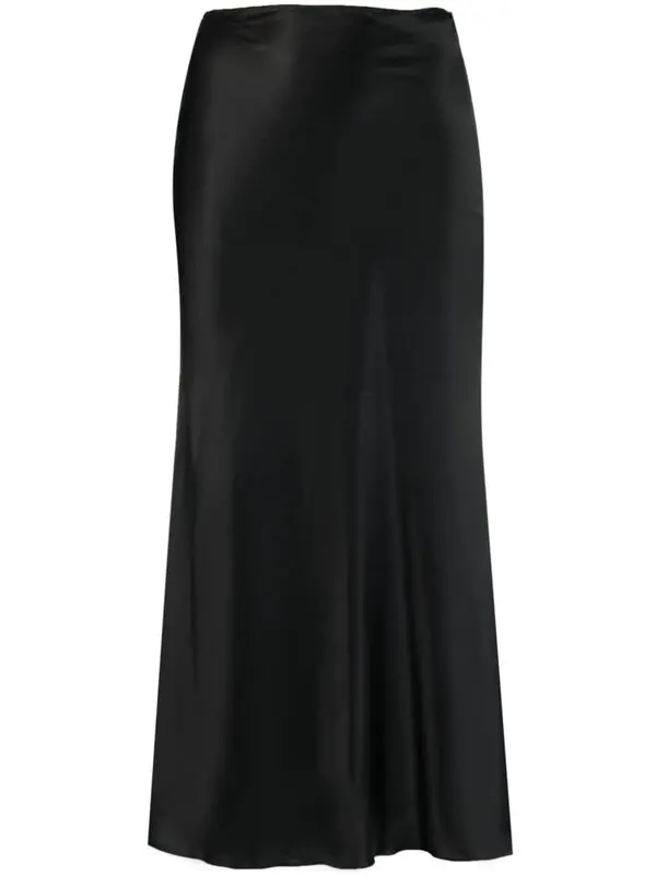 MANURI Patricia Silk Skirt - Black