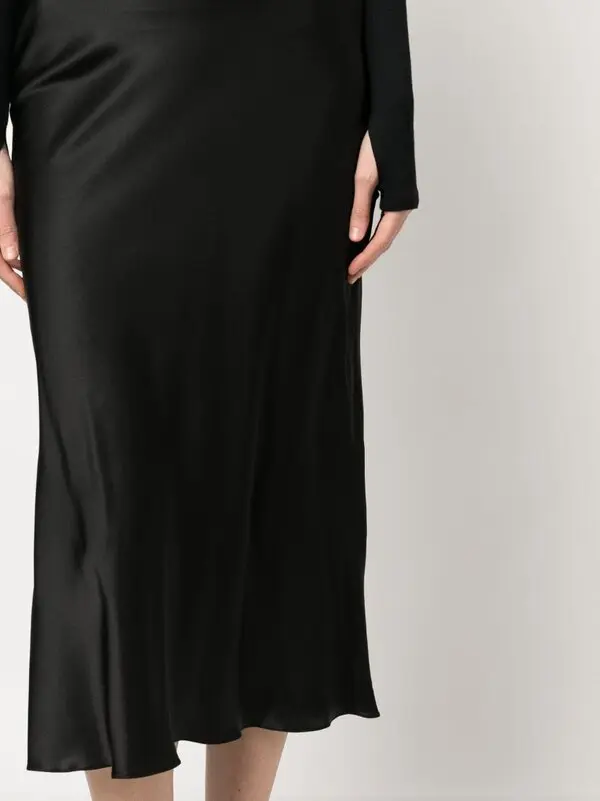 MANURI Patricia Silk Skirt - Black