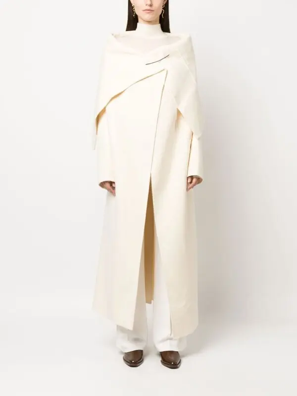 THE ROW Cashmere-silk Blend Drape-detail Coat