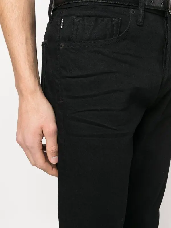 TOM FORD Mid-rise Slim-fit Jeans - Black