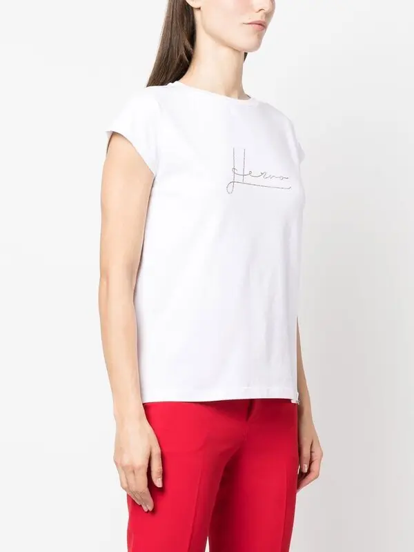 Herno Crystal-embellished Logo T-shirt