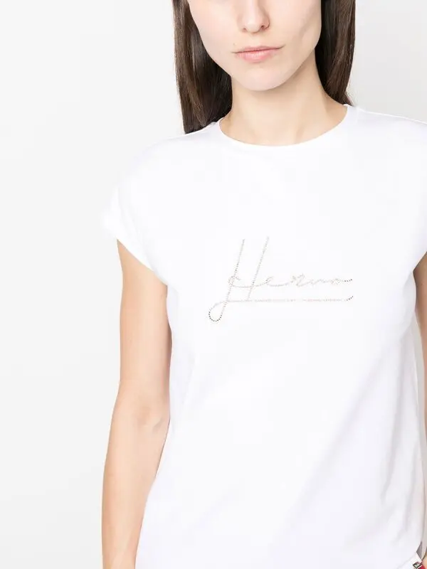 Herno Crystal-embellished Logo T-shirt