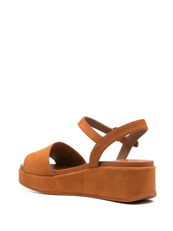 Camper Misia Suede Wedge Sandals - Brown