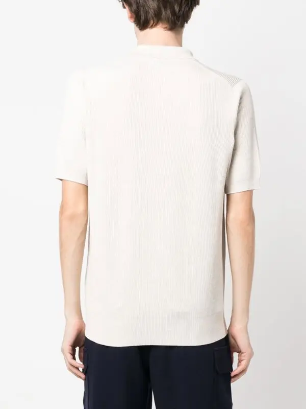 Brunello Cucinelli Ribbed Knit Polo Shirt