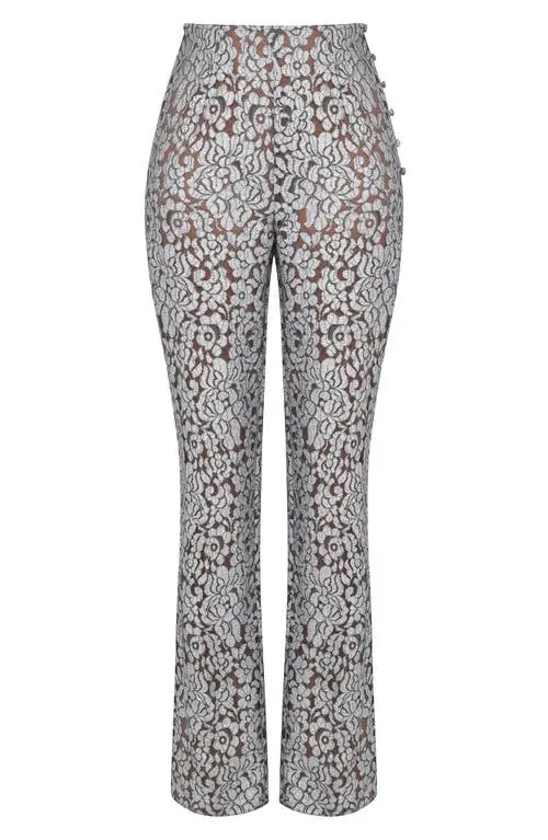 House Of Cb Mara Floral Lace Trousers