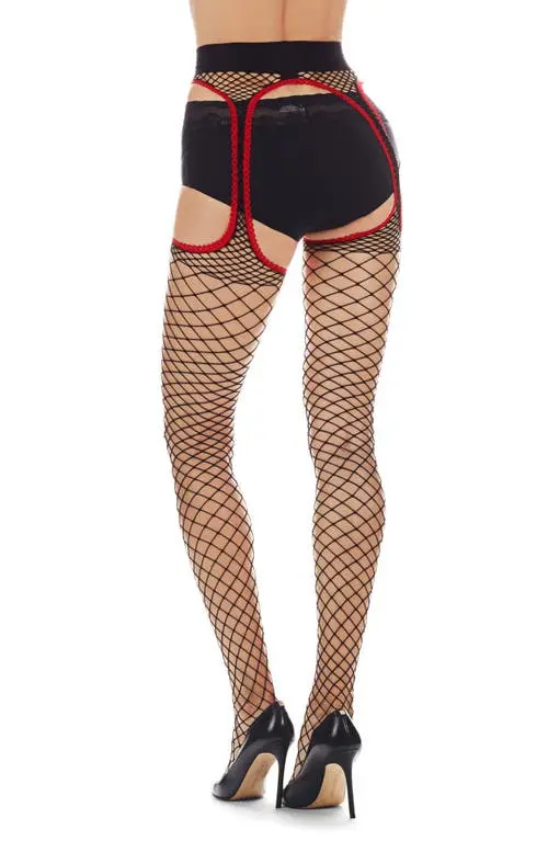 MEMOI Fishnet Suspender Tights