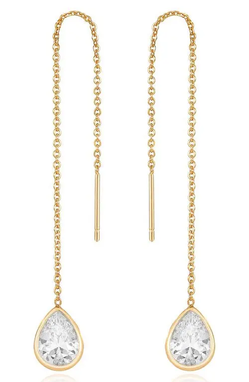 Ettika Cubic Zirconia Drop Earrings - Gold
