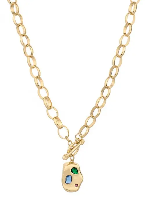 Ettika Rainbow Nugget Pendant Necklace - Gold