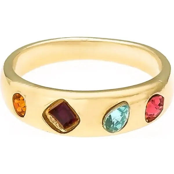 Ettika Crystal Band Ring - Gold