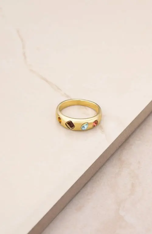 Ettika Crystal Band Ring - Gold