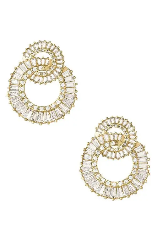 Ettika Rotating Circle Stud Earrings - Gold