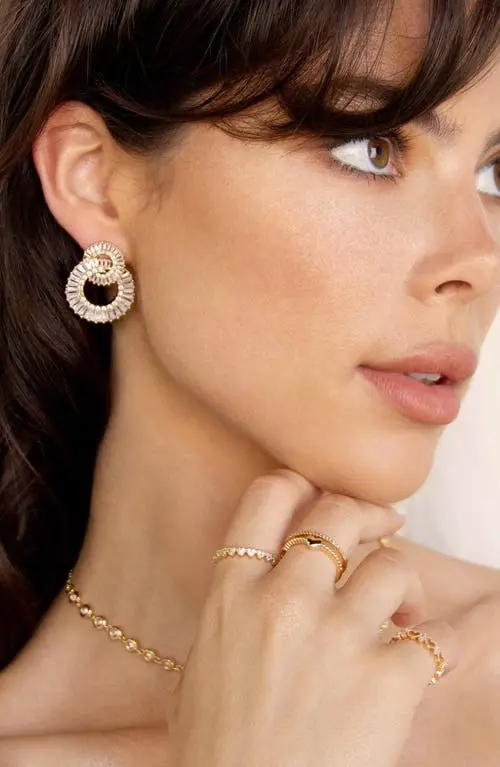 Ettika Rotating Circle Stud Earrings