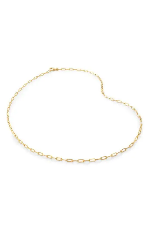 Monica Vinader Mini Paper Clip Chain Necklace - 18ct Gold Vermeil On Sterling