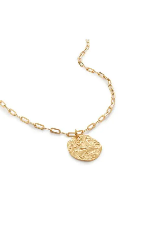 Monica Vinader Goddess Coin Pendant Necklace - 18ct Gold Vermeil On Sterling