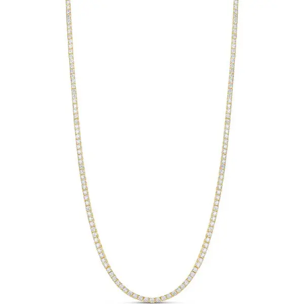 SHYMI Classic Tennis Necklace - Gold/ White