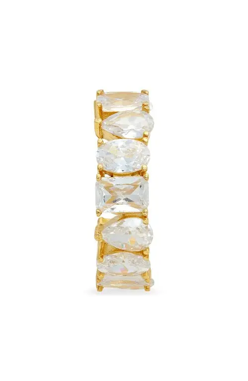 SHYMI Cubic Zirconia Eternity Ring - Gold/ White