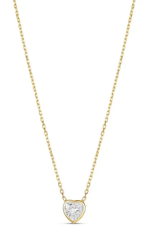 SHYMI Mini Heart Bezel Pendant Necklace - Gold/white/heart