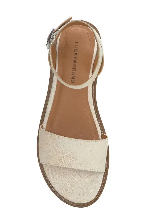 Lucky Brand Kimaya Ankle Strap Sandals - Light Putty