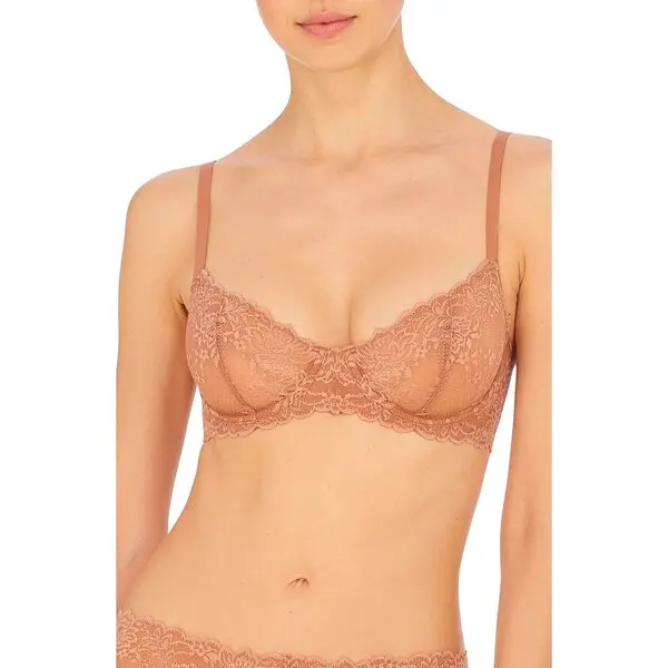 Natori Heavenly Lace Convertible Balconette Bra - Glow