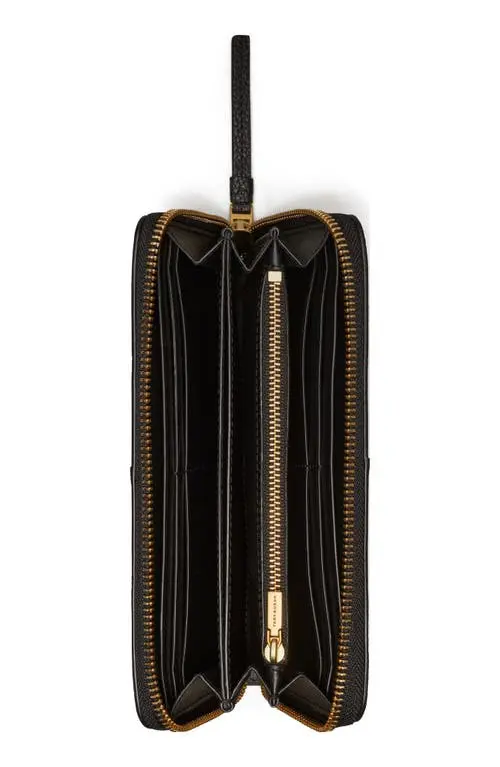 Tory Burch Mcgraw Continental Leather Zip Wallet